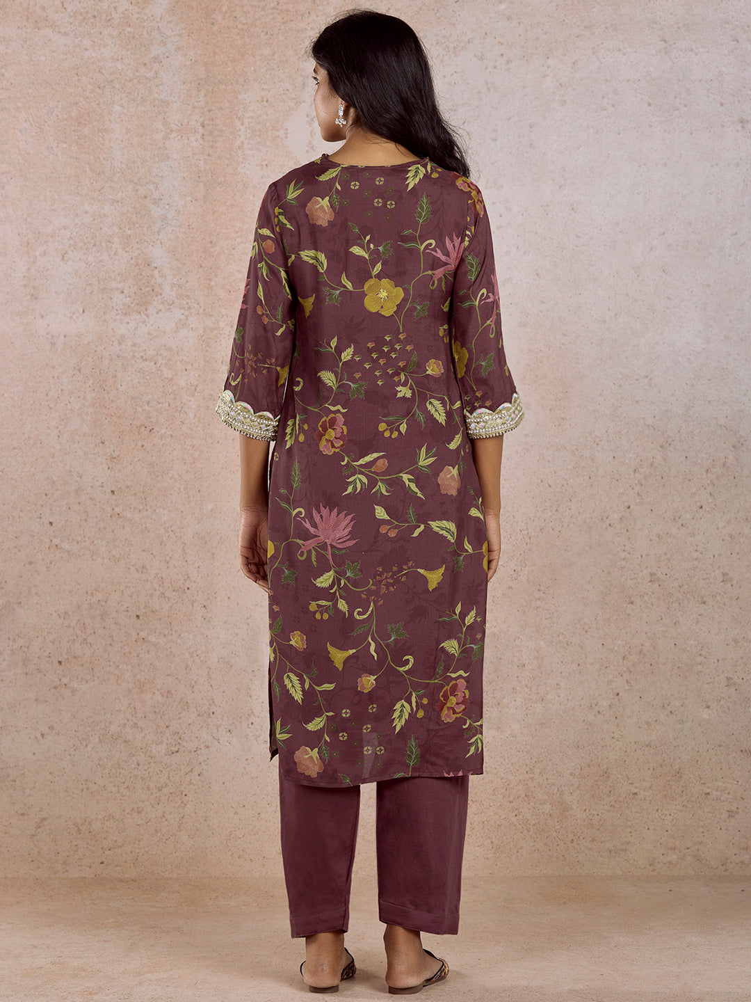 Brown Printed Kurta – Imara