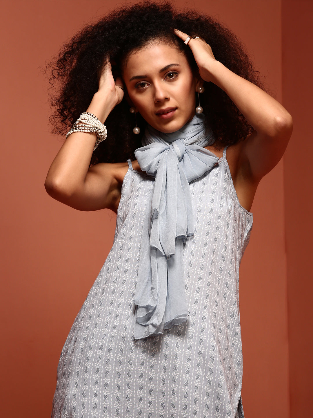 Light Blue Straight Printed Kurta Set – Imara