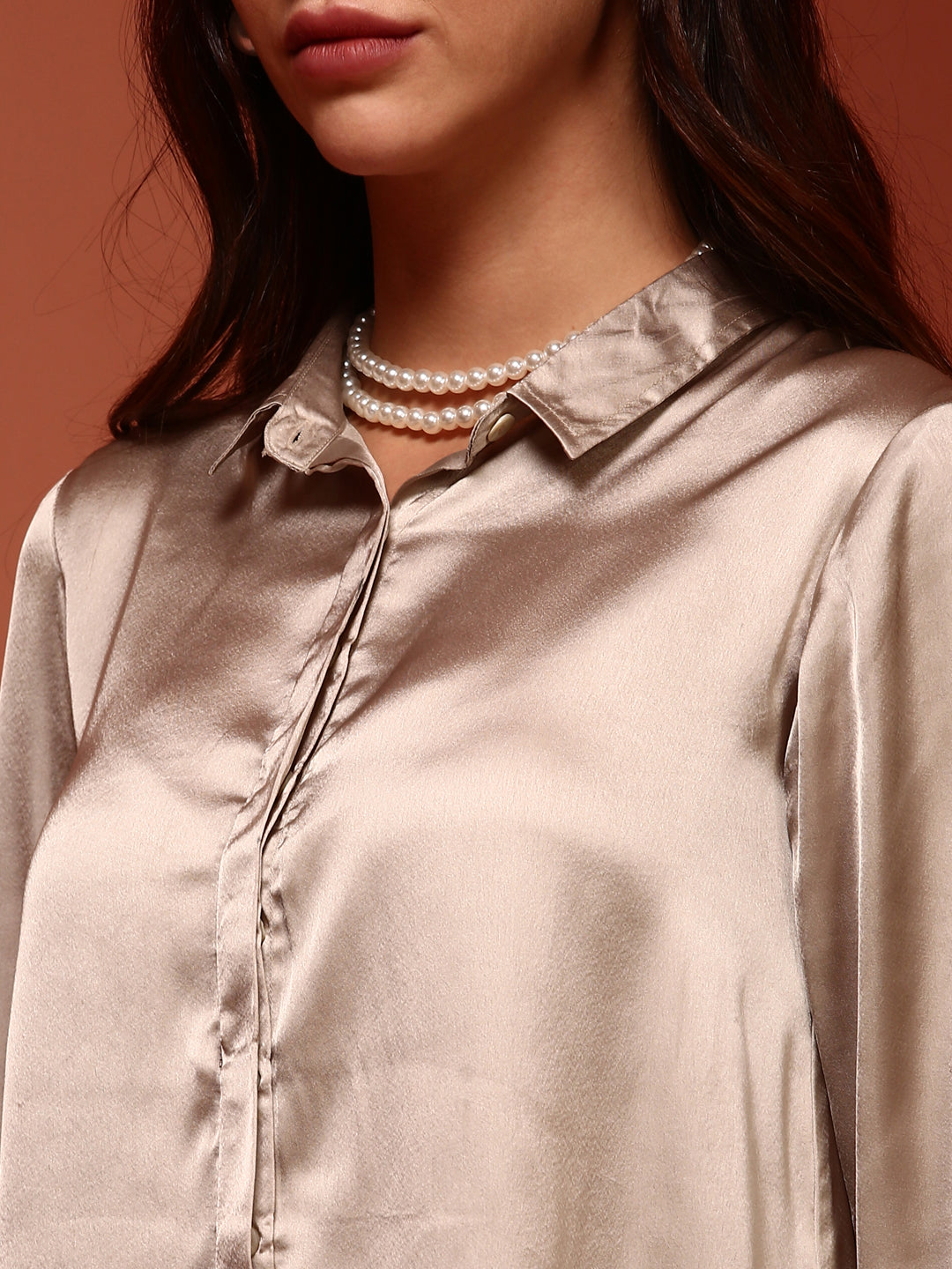 Silver Satin Shirt – Imara